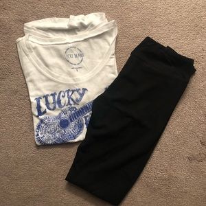 Lucky Brand | Pants & Jumpsuits | Lucky Tshirt Leggings Set | Poshmark